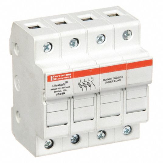 MERSEN, Finger-Safe, 800 V AC, Fuse Block - 4ZCT7|USM3N - Grainger