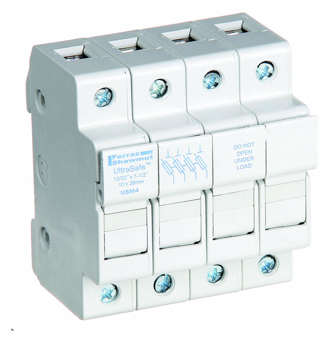 MERSEN, Finger-Safe, 4 Pole, Fuse Block - 4ZCT8|USM4 - Grainger