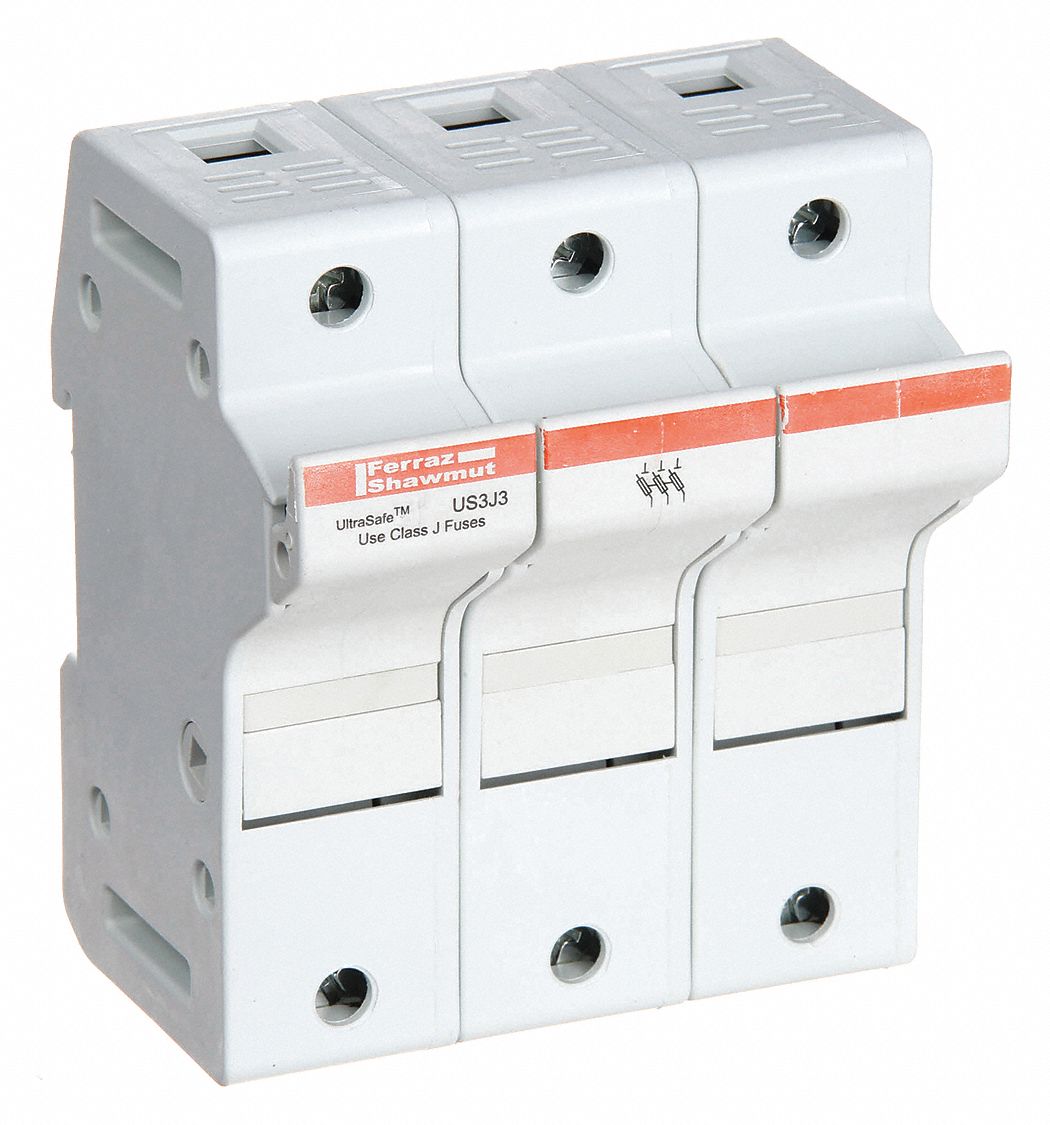 MERSEN, Finger-Safe, 3 Pole, Fuse Block - 4ZCU5|US3J3 - Grainger