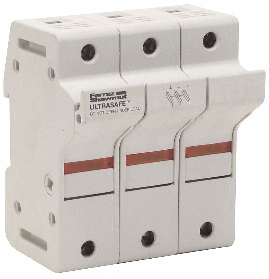 MERSEN, Finger-Safe, 3 Pole, Fuse Block - 4ZCV3|US6J3I - Grainger