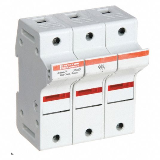 MERSEN, Finger-Safe, 3 Pole, Fuse Block - 4ZCU6|US3J3I - Grainger