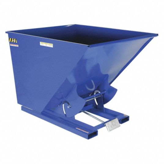 Heavy Duty Self Dumping Steel Hopper Load Cap., 52 in H X 69 in L X 56 ...