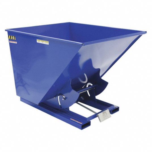 Heavy Duty Self Dumping Steel Hopper Load Cap., 52 in H X 69 in L X 56 ...