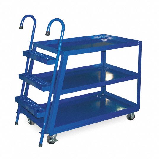 VESTIL Stock Picking Ladder Cart, Load Capacity 1000 lb, Number of ...