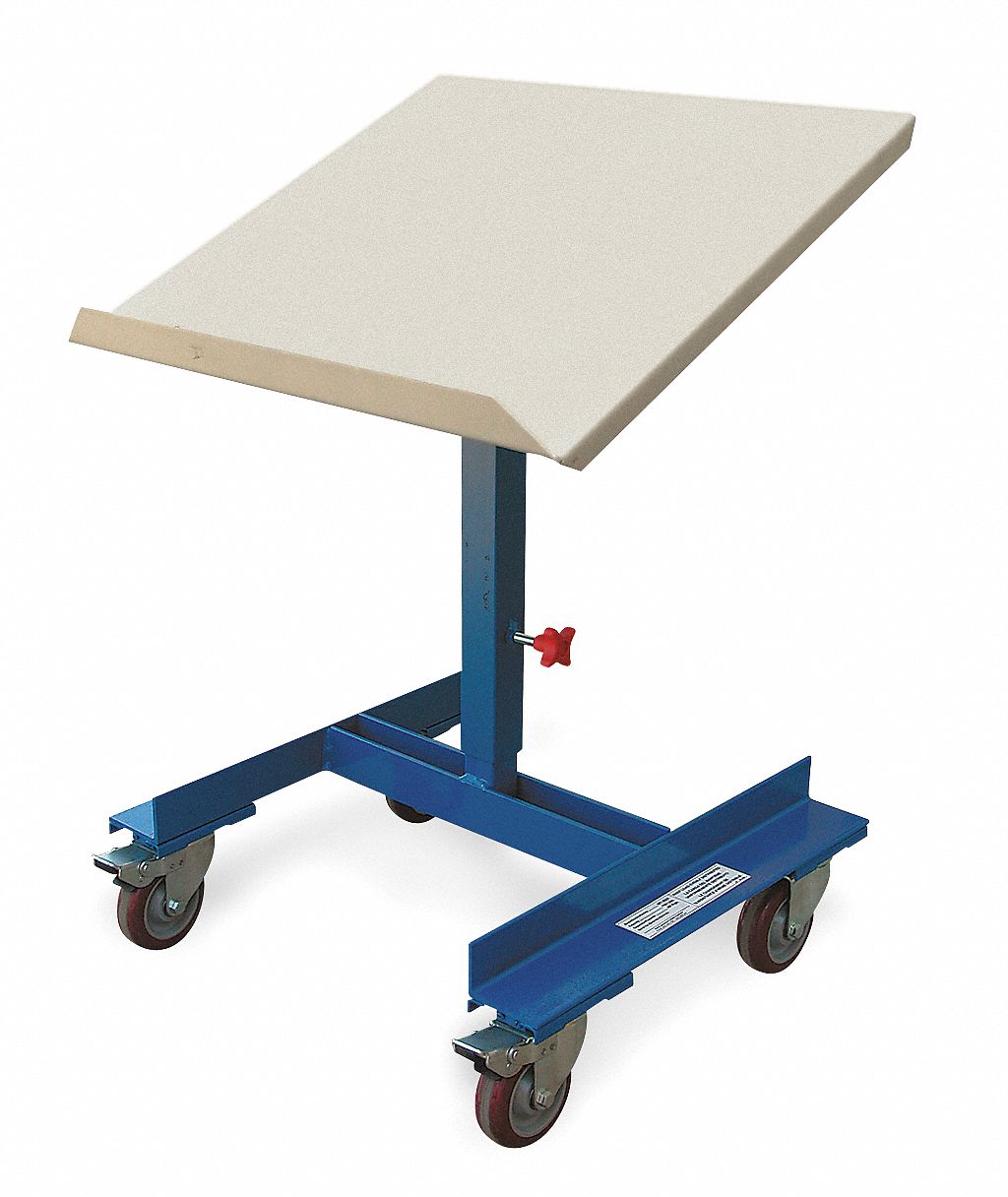 Mobile Workstand, Steel, 21 in Depth, 28 to 38 in Height, 22 in Width ...