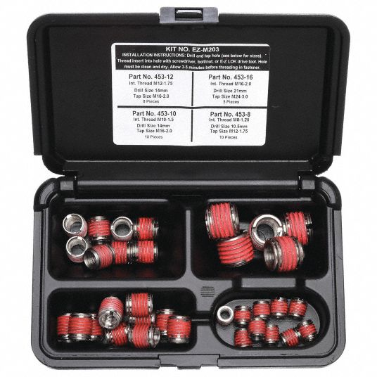 E-Z LOK, Heavy Wall, 33 Pieces, Self-Locking Insert Kit - 4ZE92|EZ-M203 ...