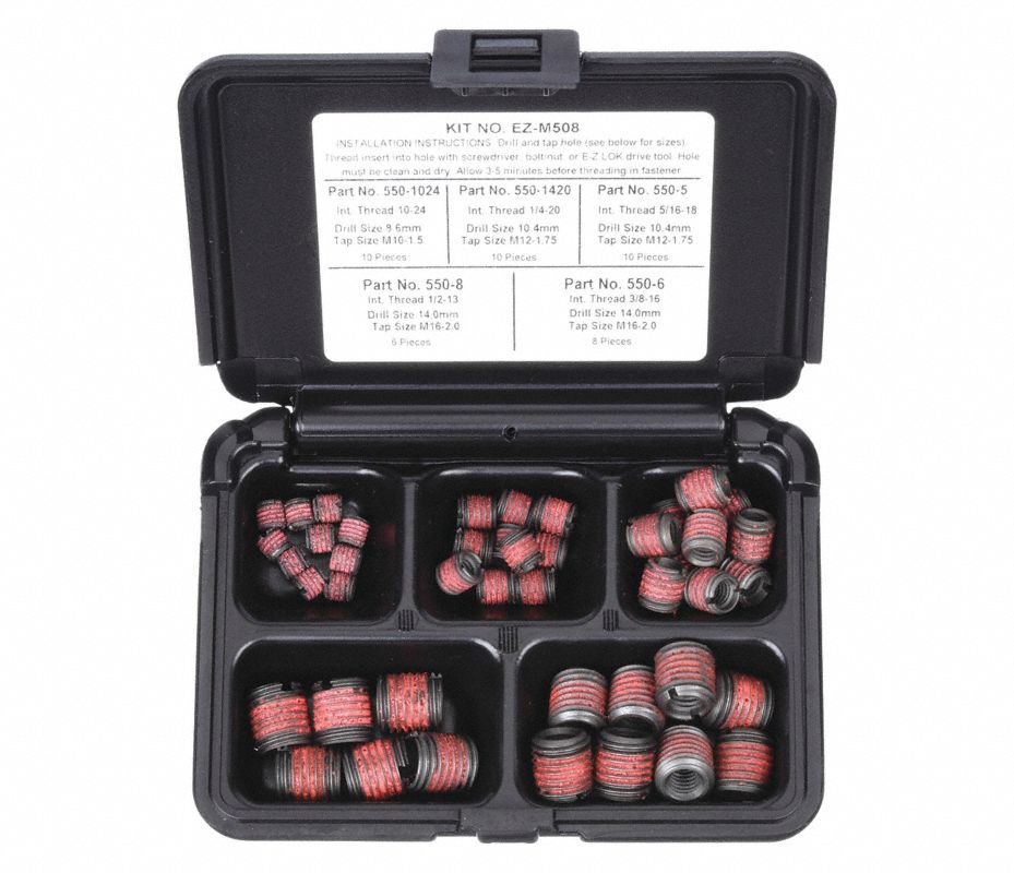 E-Z LOK Jgo p/Reparación d/Roscas,Acero al Carb - 4ZE93 | EZ-M508 ...