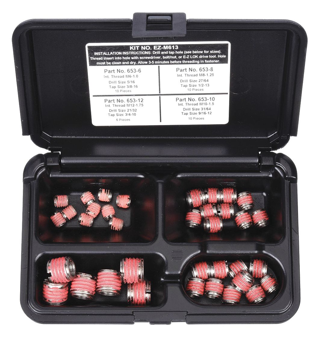 E-Z LOK, Heavy Wall, 36 Pieces, Self-Locking Insert Kit - 4ZE95|EZ-M613 ...