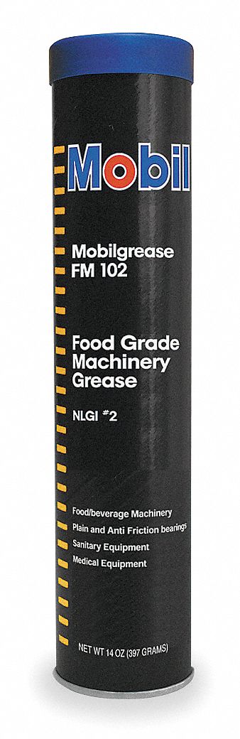 EXXONMOBIL Mobilgrease® FM102, Amber, Food Grade Grease, 14 oz, 2 NLGI ...