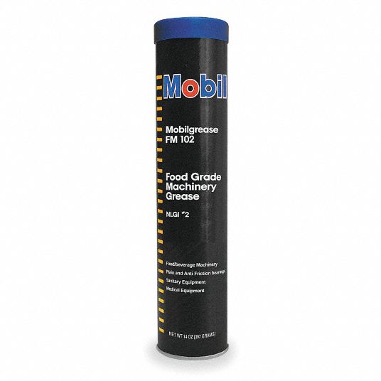 EXXONMOBIL Mobilgrease® FM102, Amber, Food Grade Grease, 14 oz, 2 NLGI ...