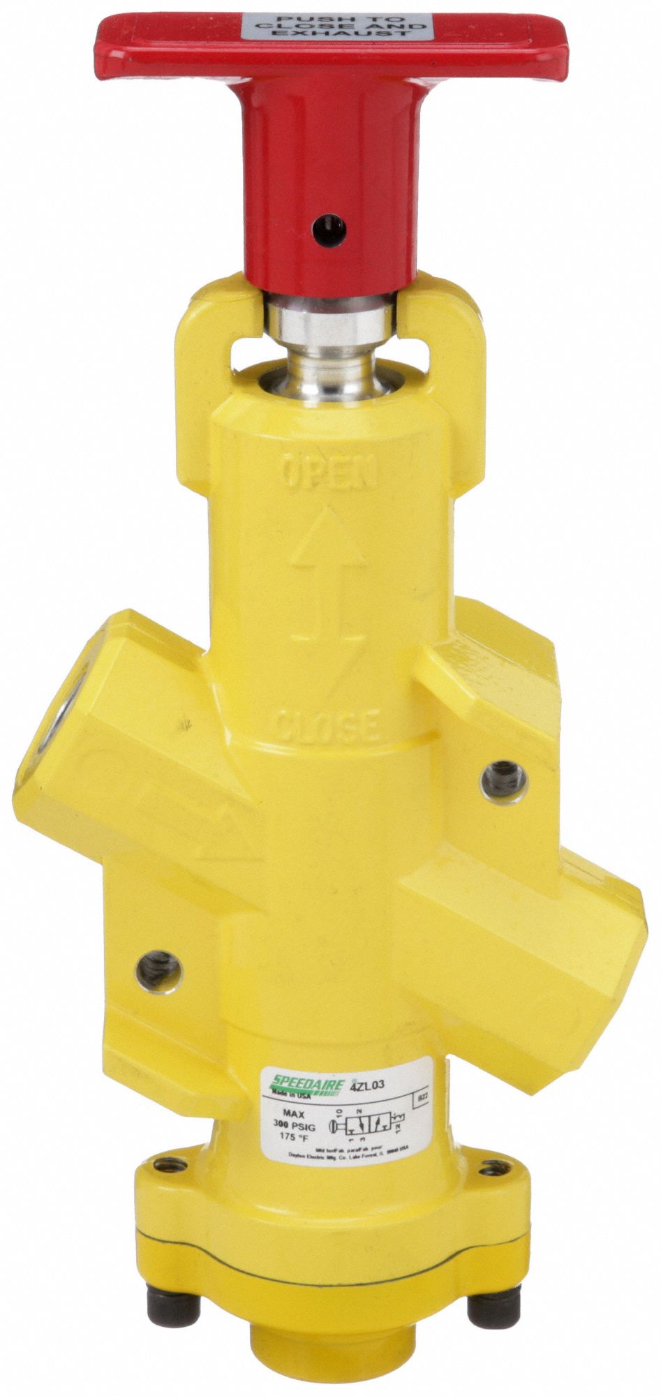 SPEEDAIRE, 3/8 in NPT, 3/8 in NPT Outlet Size, Air Line Lockout Valve ...