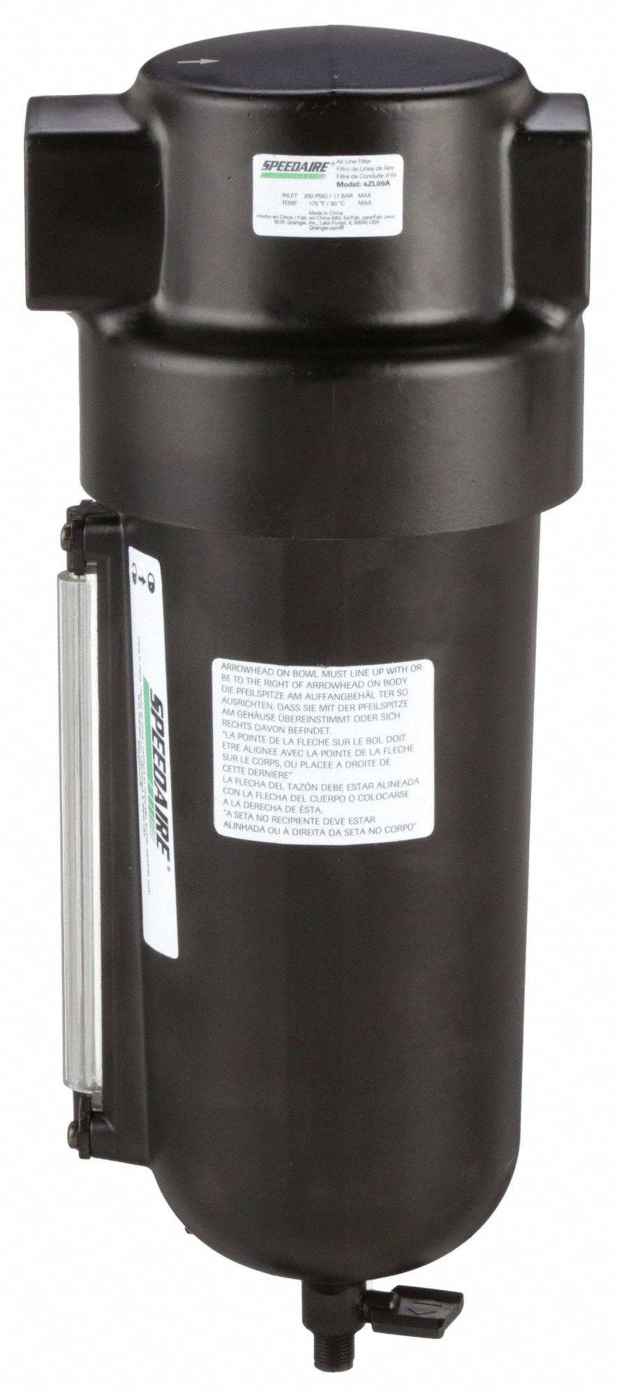 SPEEDAIRE, Particulate, 3/4 in NPT, Compressed Air Filter - 4ZL09|4ZL09 ...