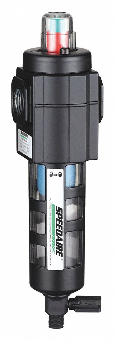 SPEEDAIRE Pneumatic Oil Filter: Coalescing, 3/8 in NPT, 0.01 micron, 10 ...