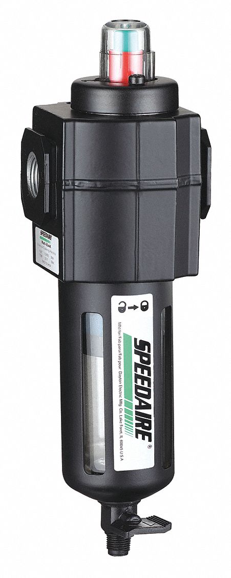 SPEEDAIRE Pneumatic Oil Filter: Coalescing, 1/4 in NPT, 0.01 micron, 20 ...