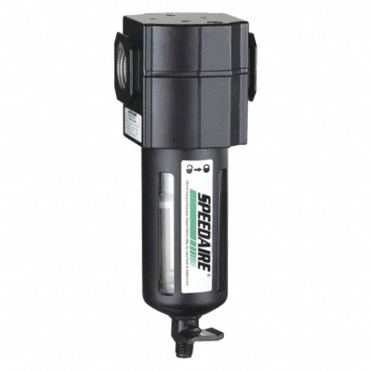 SPEEDAIRE Compressed Air Filter: Particulate, 3/8 in NPT, 5 micron, 65 ...