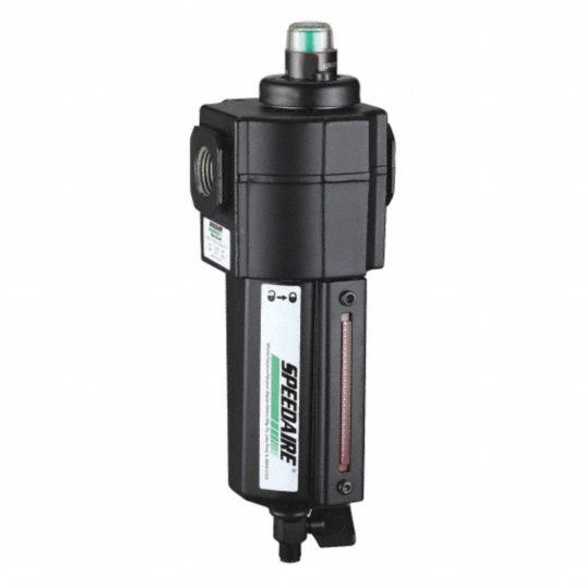 SPEEDAIRE Pneumatic Oil Filter: Coalescing, 1/2 in NPT, 0.01 micron, 35 ...