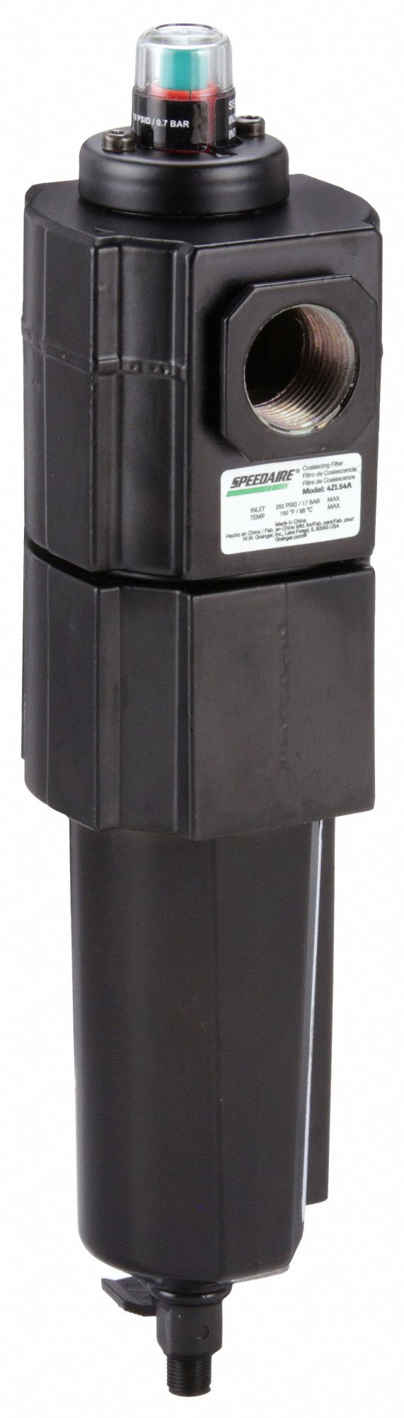 SPEEDAIRE Pneumatic Oil Filter: Coalescing, 3/4 in NPT, 0.01 micron, 60 ...