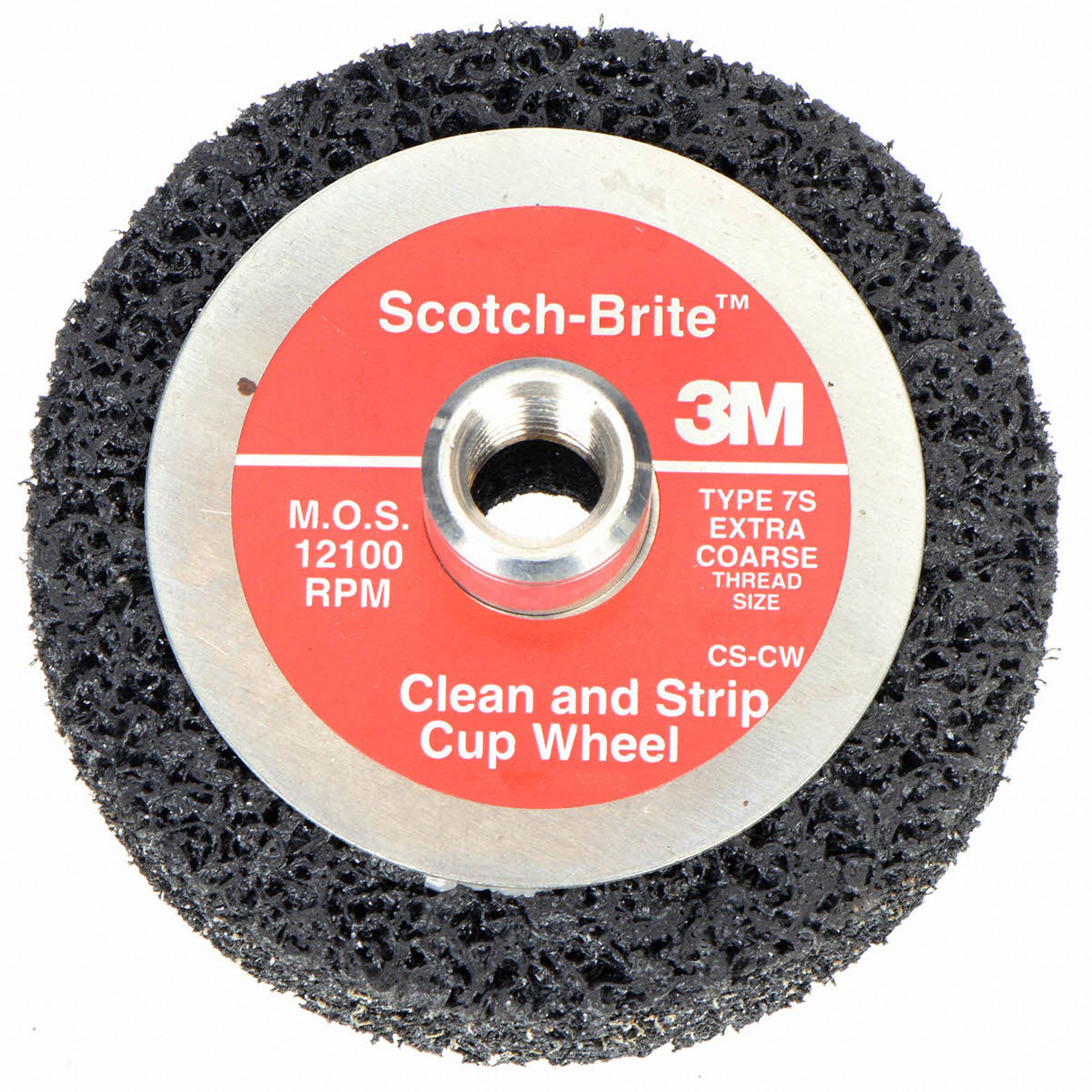 SCOTCH-BRITE Clean and Strip Cup Wheel: Silicon Carbide, 4 in Dia ...