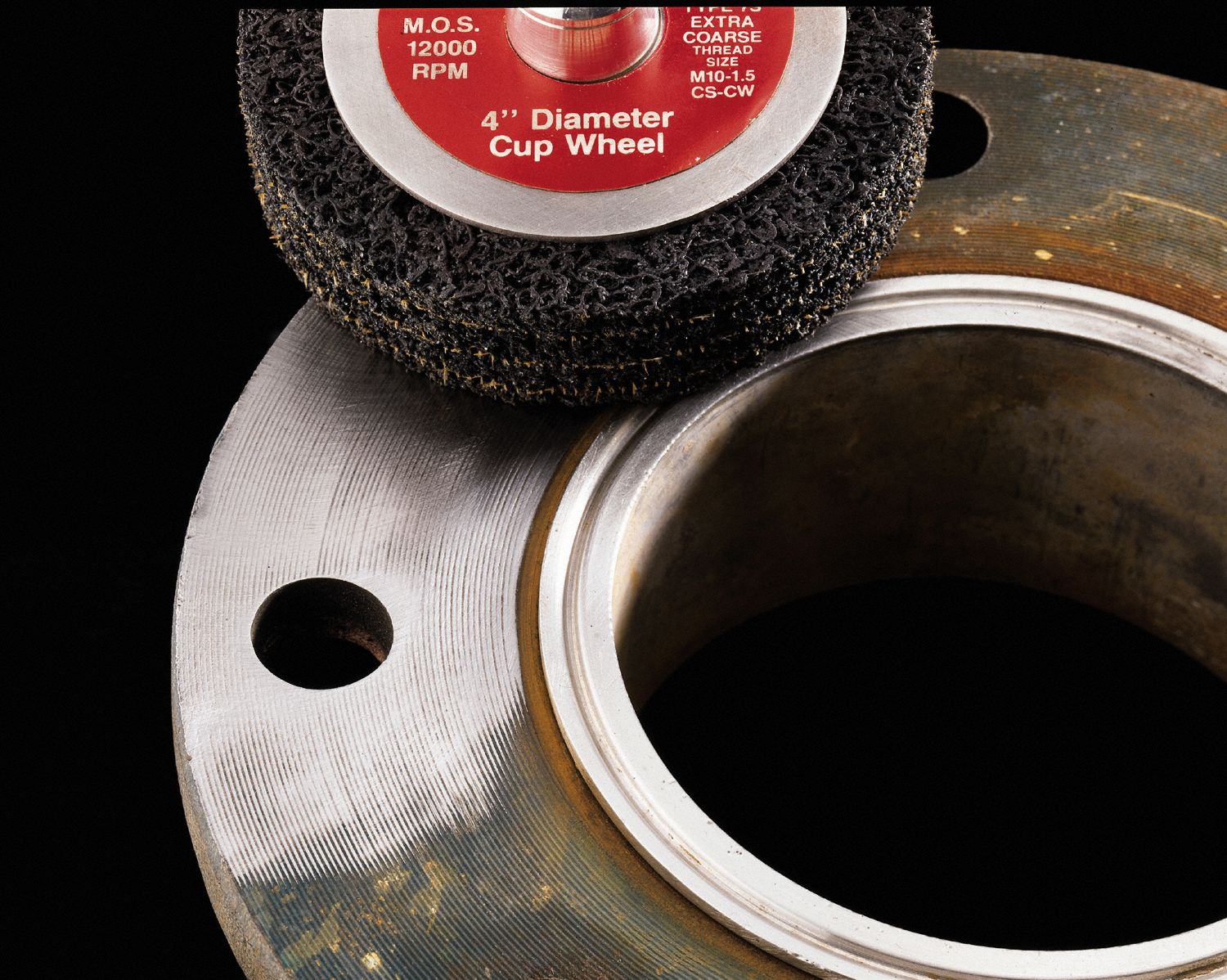 SCOTCH-BRITE Clean and Strip Cup Wheel: Silicon Carbide, 4 in Dia ...