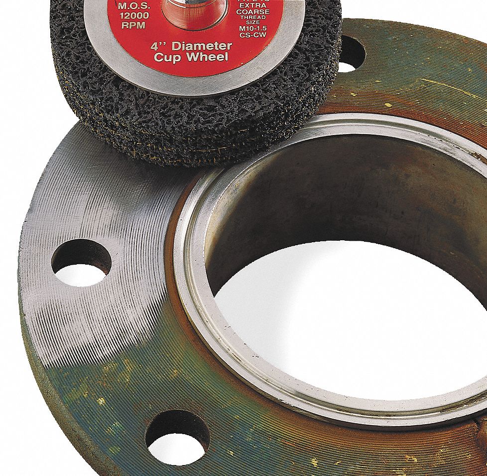 SCOTCH-BRITE Clean and Strip Cup Wheel: Silicon Carbide, 4 in Dia ...