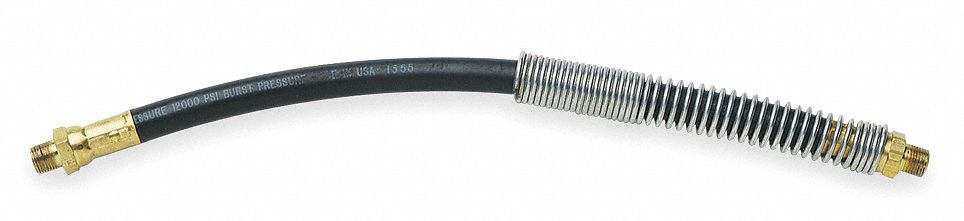 18" Grease Whip Hose with Spring Guard - Grainger