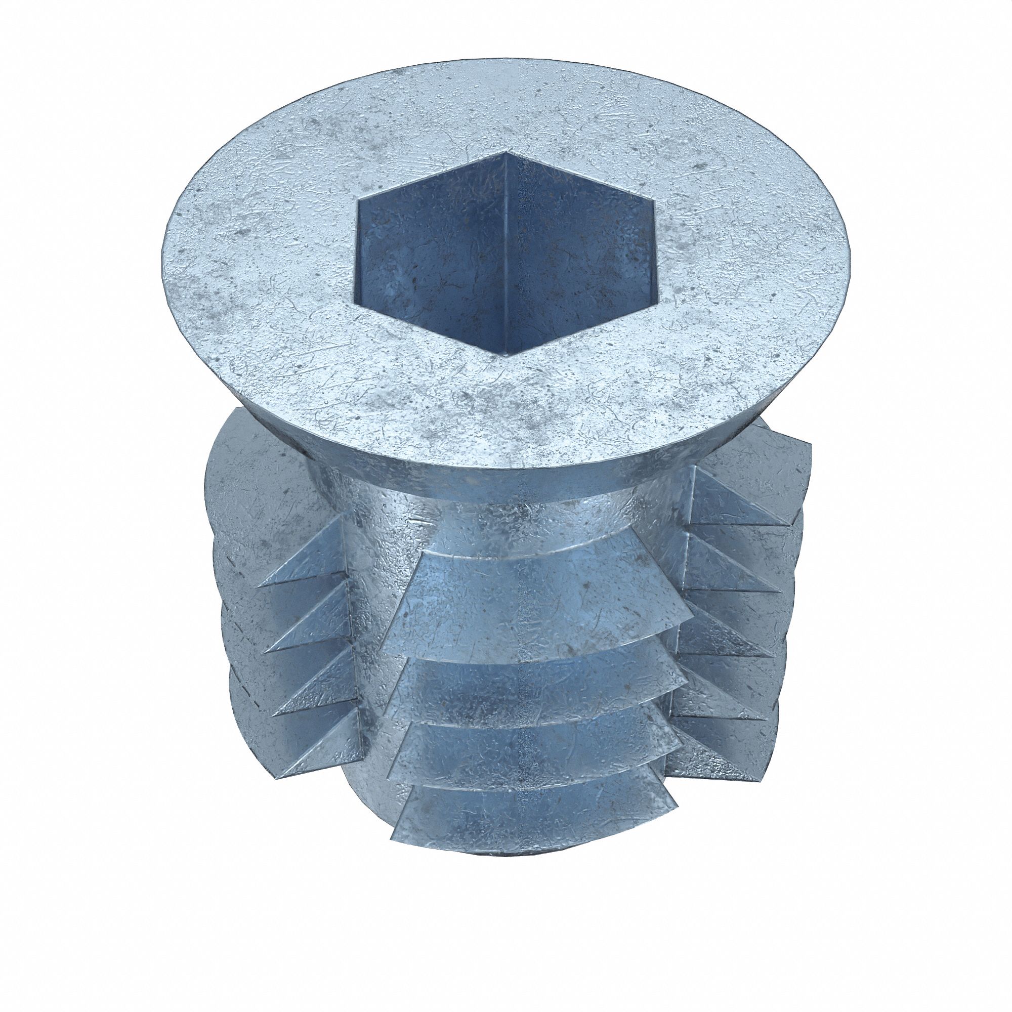 #10-32 Int Thrd Sz, 7/16 in Overall Lg, Hex Drive Threaded Insert ...