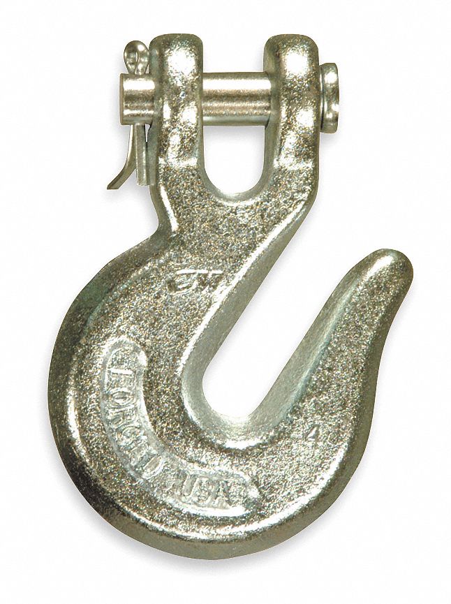 Grab Hook, Carbon Steel, 30 Grade, Clevis, 3/16 in or 1/4 in Trade Size ...