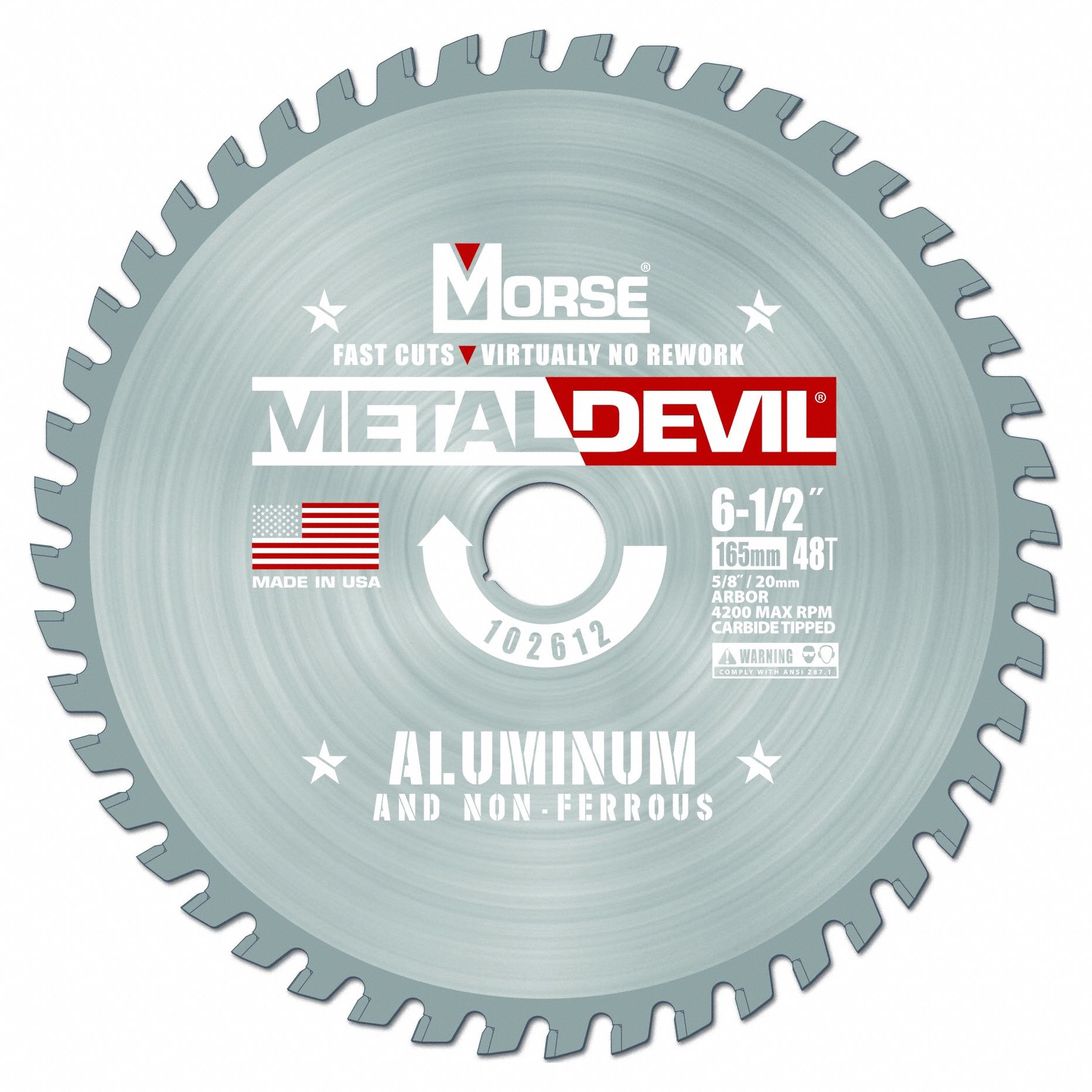 MORSE, 6 1/2 in Blade Dia., 48 Teeth, Circular Saw Blade - 817GP6 ...