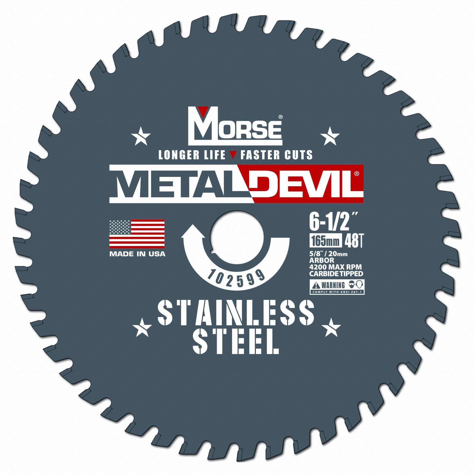 MORSE, 7 1/4 in Blade Dia., 56 Teeth, Circular Saw Blade - 817GP4 ...