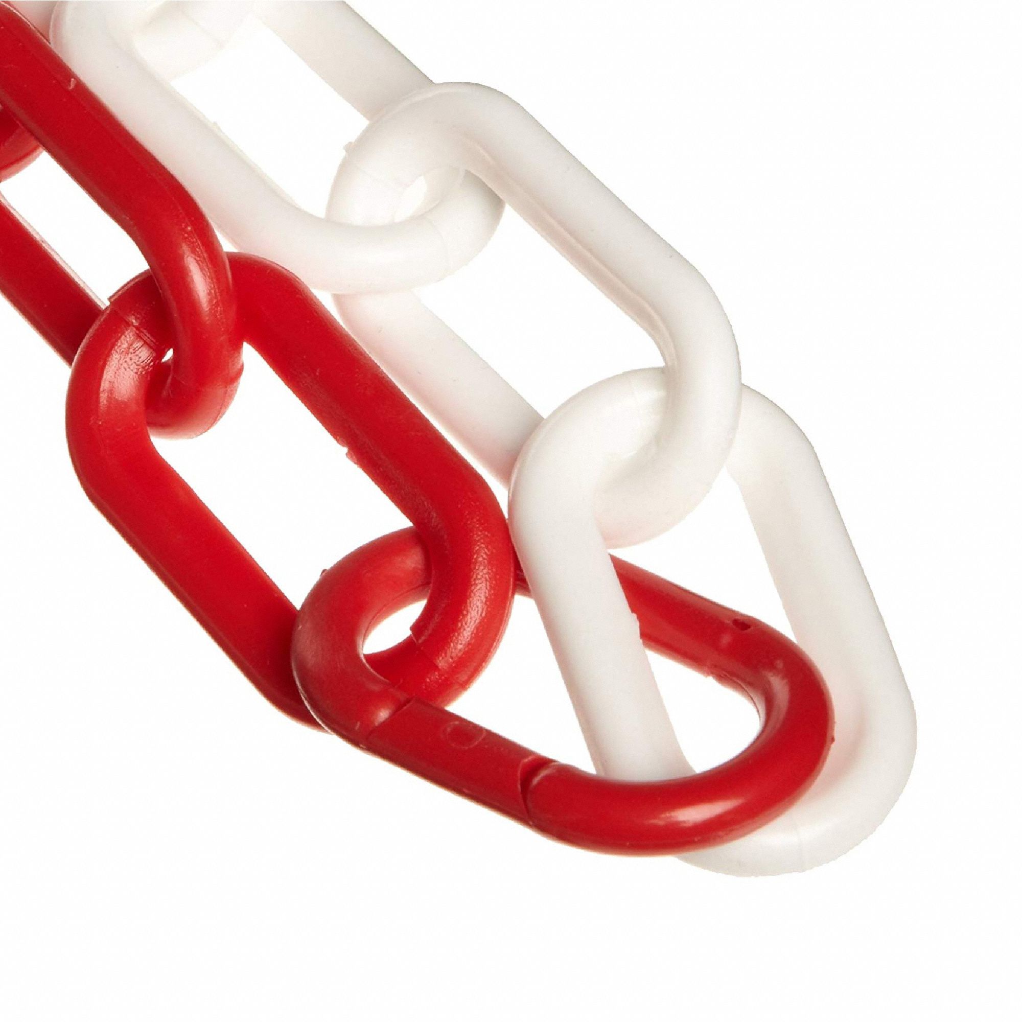 100 ft Lg, Red/White, Plastic Chain - 269H81|50035-100 - Grainger