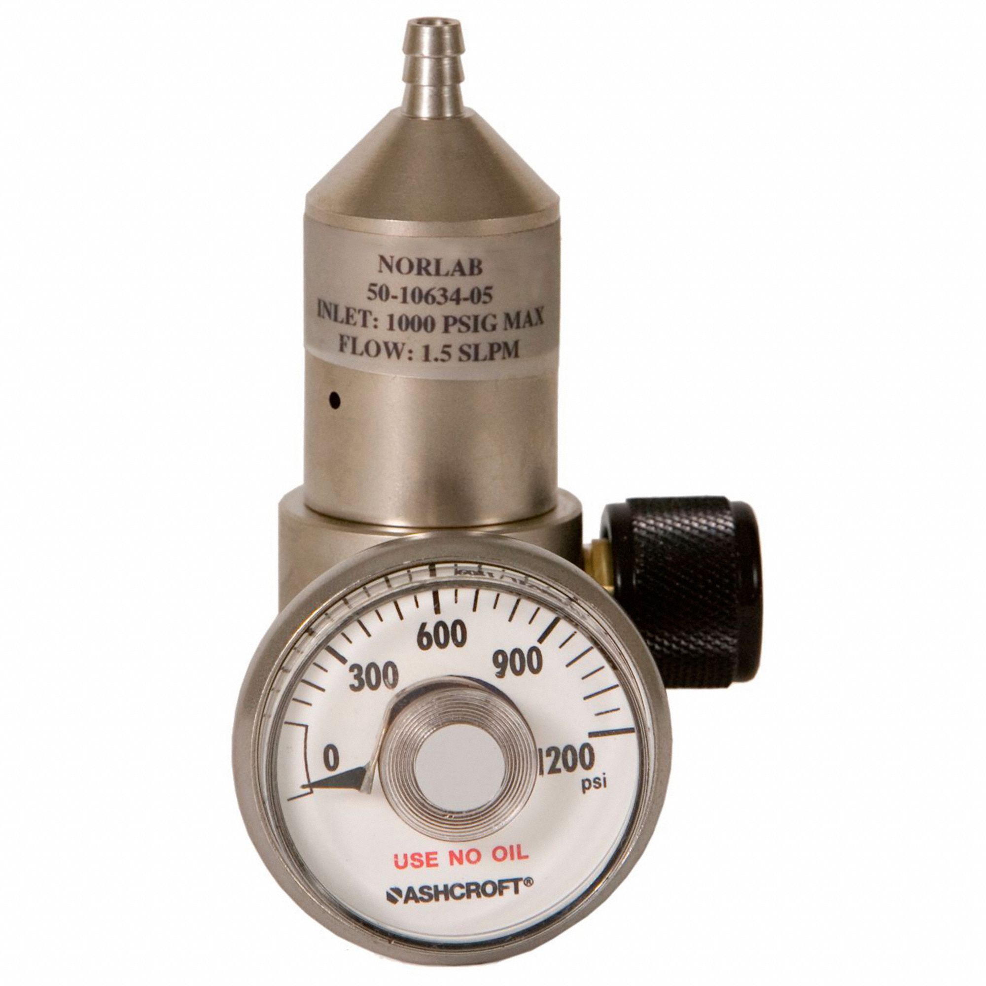 Gas Regulator, 0.2 lpm Max Flow Rate, Gas Cylinder Regulator - 8G032 ...