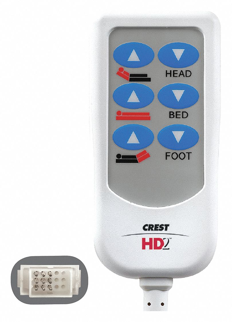 CREST HEALTHCARE SUPPLY, Bed Control, White, HD2 Bed Control - 502U02 ...
