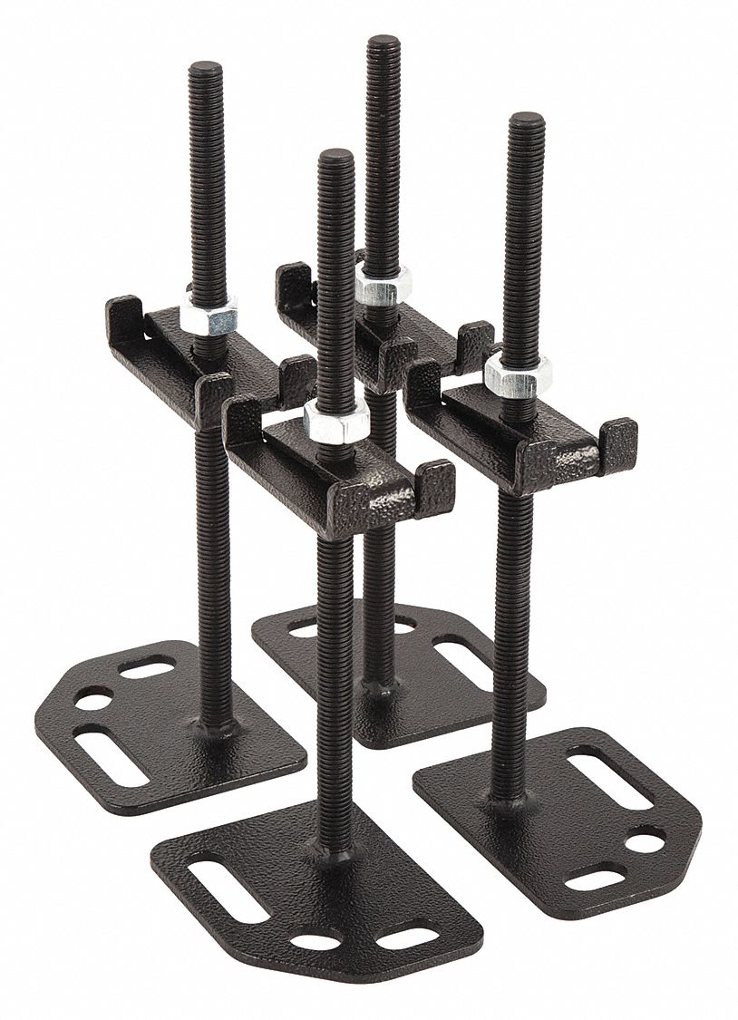 Adjustable,Floor Mounting Plate 4 Pack - Grainger
