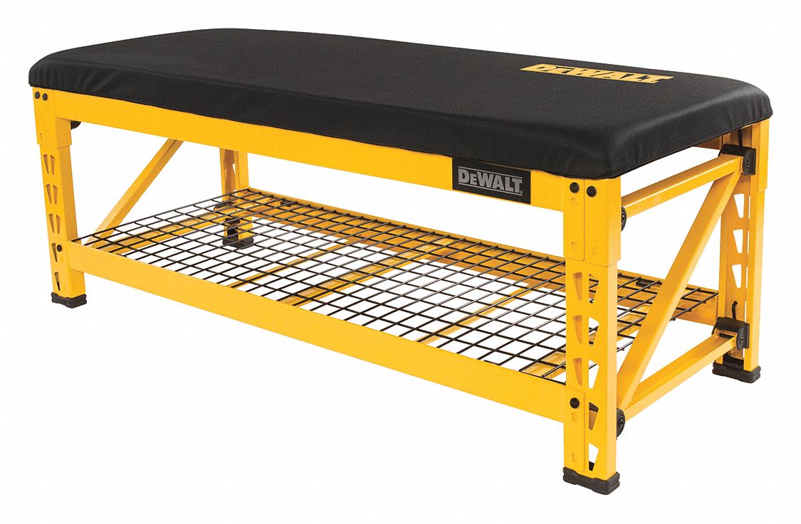 Garage Bench,with Wire Storage Shelf - Grainger