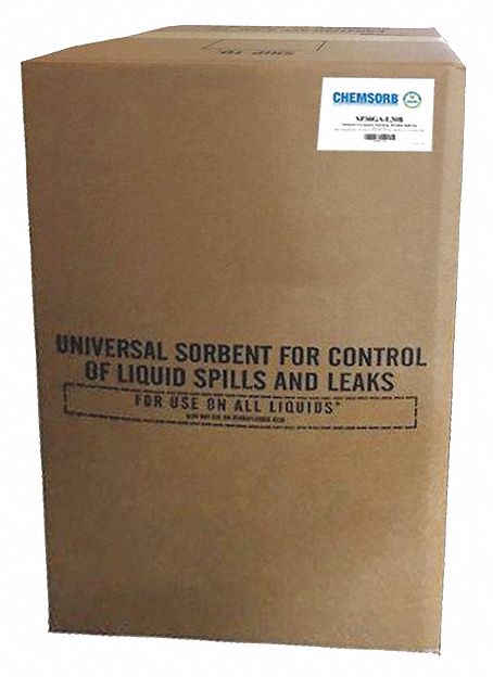 CHEMSORB, 15 gal Volume Absorbed per Pkg., 31 lb Wt, General Absorbent ...