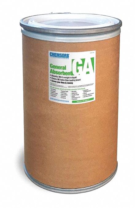 CHEMSORB, 15 gal Volume Absorbed per Pkg., 25 lb Wt, General Absorbent ...