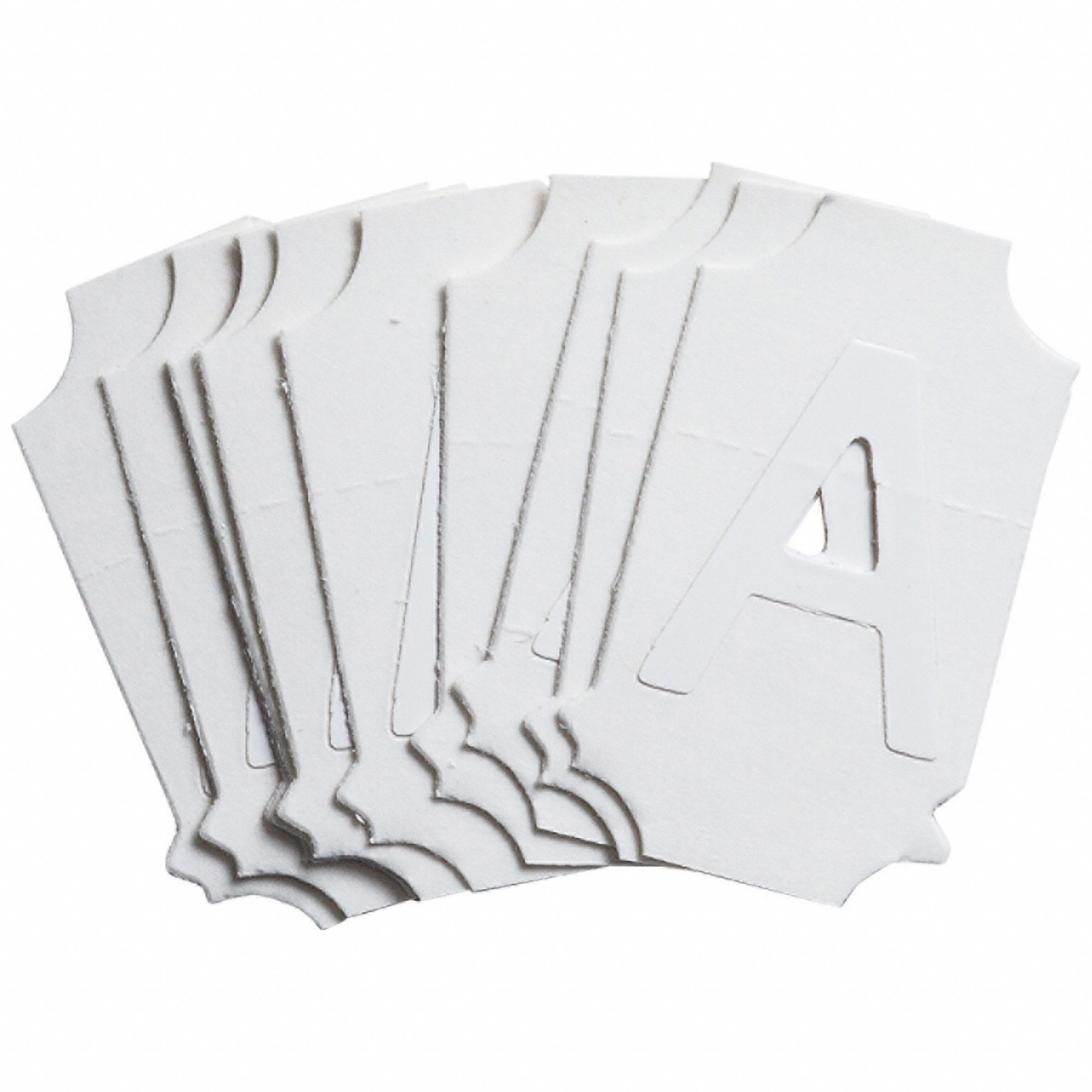 1 in Character Ht, Indoor/Outdoor, Numbers and Letters Labels - 800N46 ...