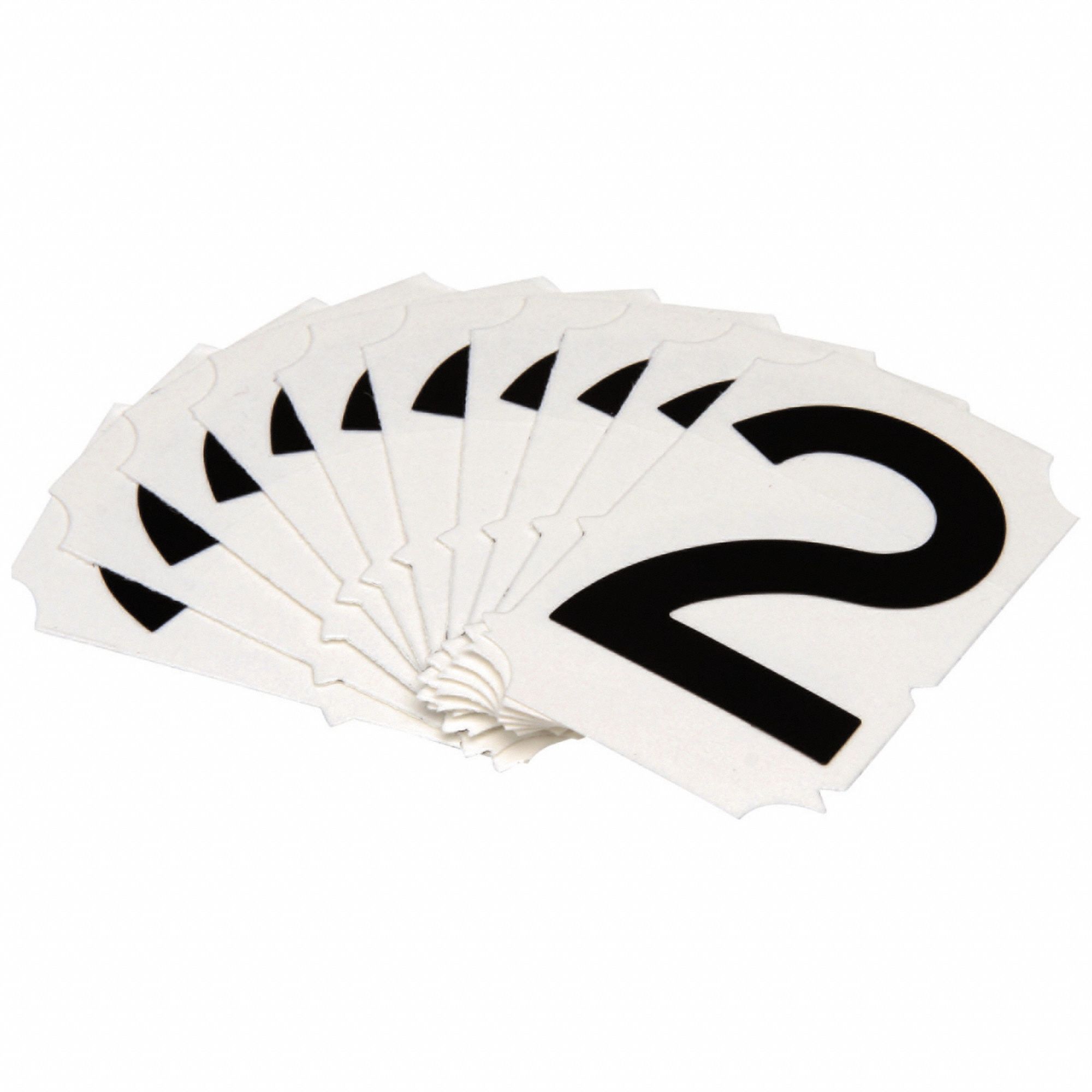 2 in Character Ht, Indoor/Outdoor, Number Label - 800N72|5050P-2 - Grainger