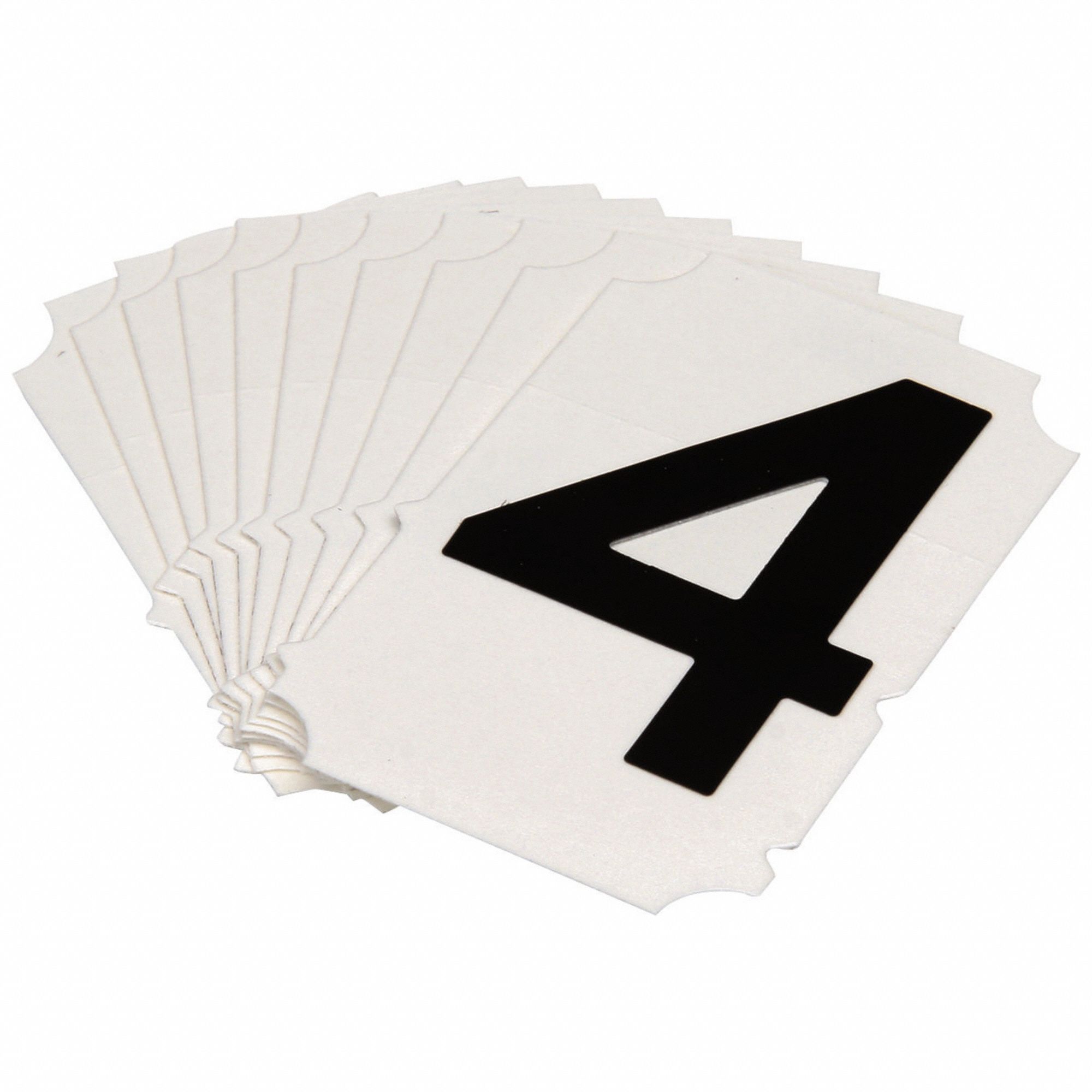 2 in Character Ht, Indoor/Outdoor, Number Label - 800N74|5050P-4 - Grainger