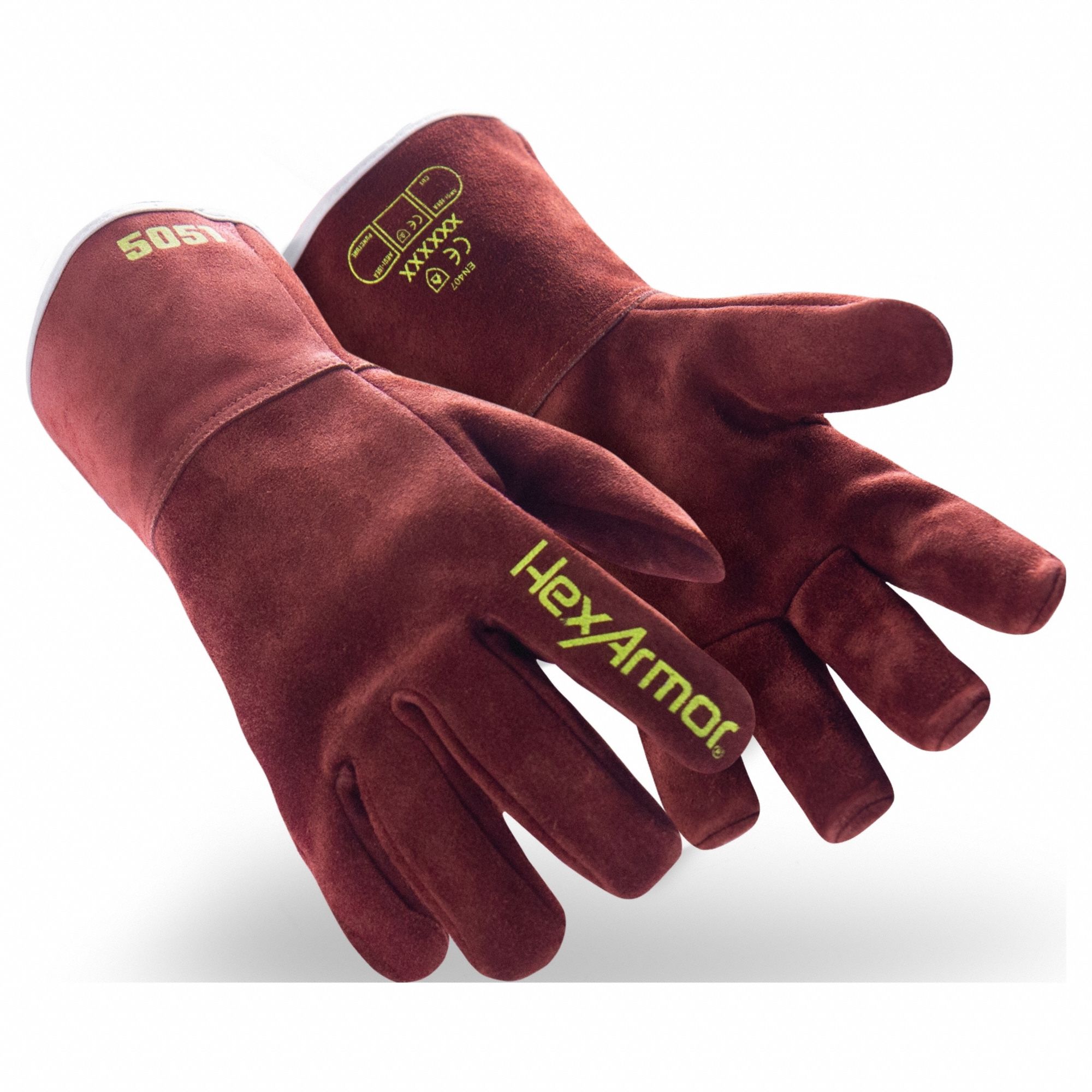 Full Thumb, Gauntlet Cuff, Welding Gloves - 804H53|5051-XL (10) - Grainger