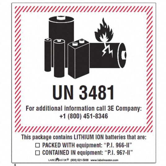 UN Container Label, Container Label/Placard Type UN - Grainger