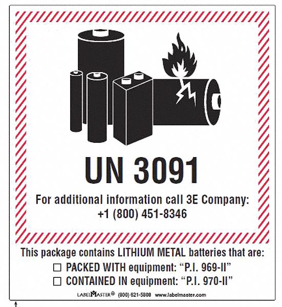 UN Container Label, Container Label/Placard Type UN - Grainger