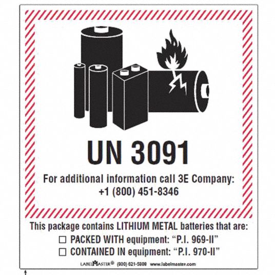 UN Container Label, Container Label/Placard Type UN - Grainger