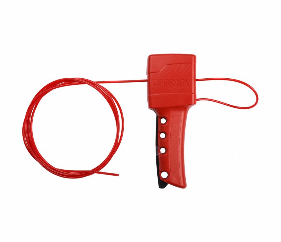 BRADY Dispositivo de Bloqueo de Cable, Rojo, Polipropileno, Rojo, 1/8 ...