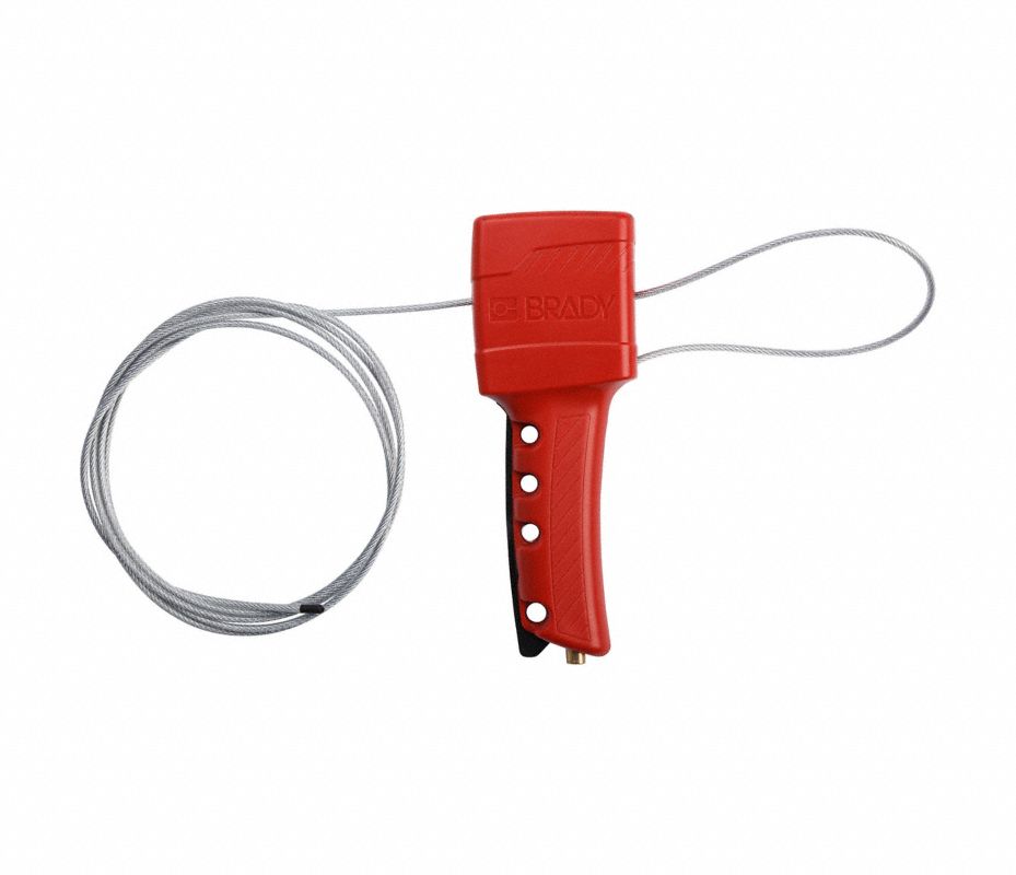 BRADY Cable de Bloqueo Acero 8 pies Rojo - Bloqueos de Cable - 5TA71 | 50943 - Grainger México