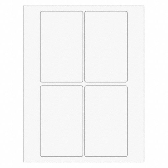 Weather Resist Laser Label,3"x5",PK400 - 50AC14|LL258WR - Grainger