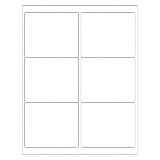 Blockout Laser Label,4x3 1/3",PK600 - 50KX88|LL291 - Grainger