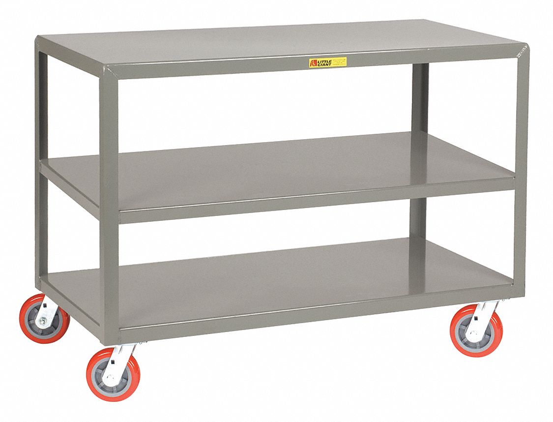 LITTLE GIANT, 3,600 lb Load Capacity, 36 in x 24 in, Mobile Tables,3 ...