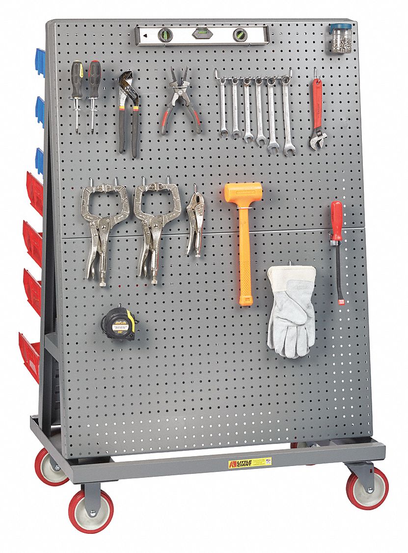 Mobile A-Frame Lean Tool Cart,24 x 36" - Grainger