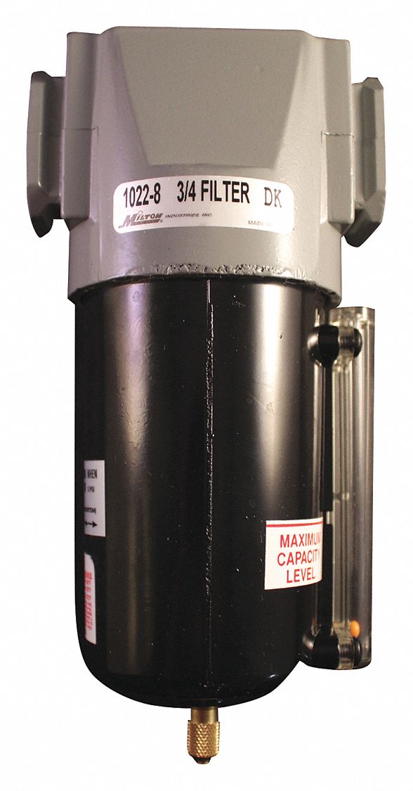 MILTON, 1022-8, Filter w/Metal Bowl,3/4" NPT - 50DR45|1022-8 - Grainger